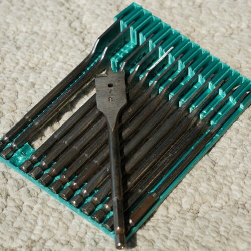 3D Printed Spade Bit Rack - Etsy