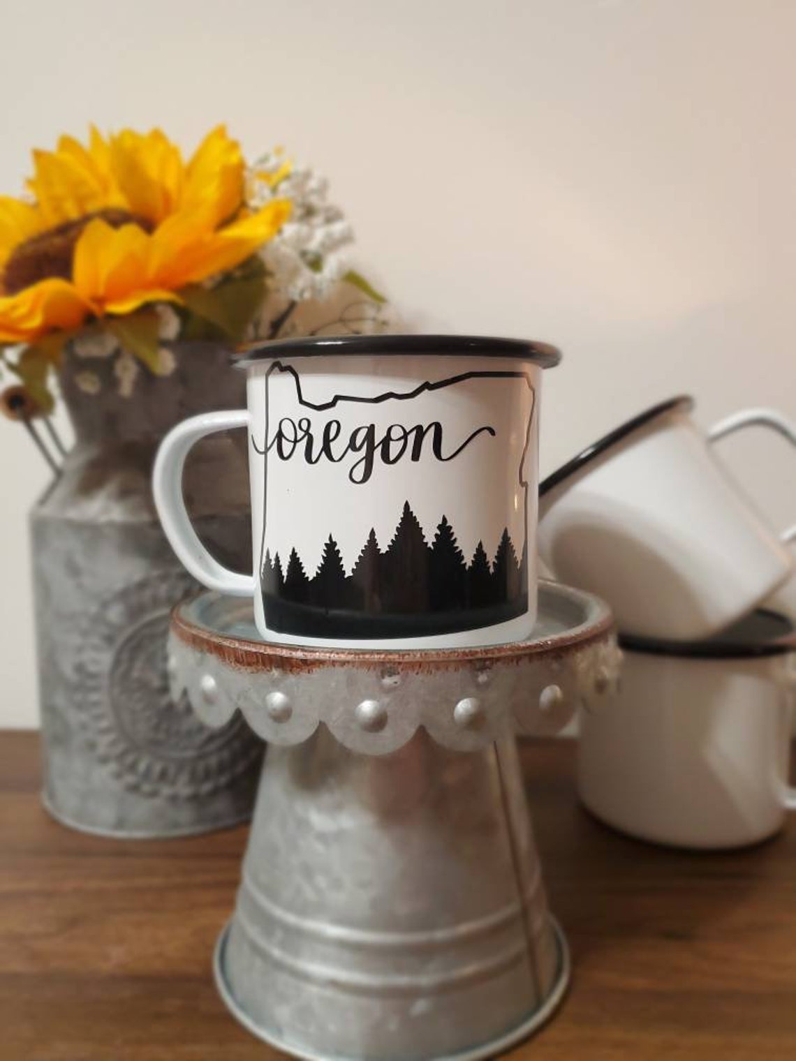 State Enamel Mug, Camping Mug, Enamel Mug, State Pride - Etsy