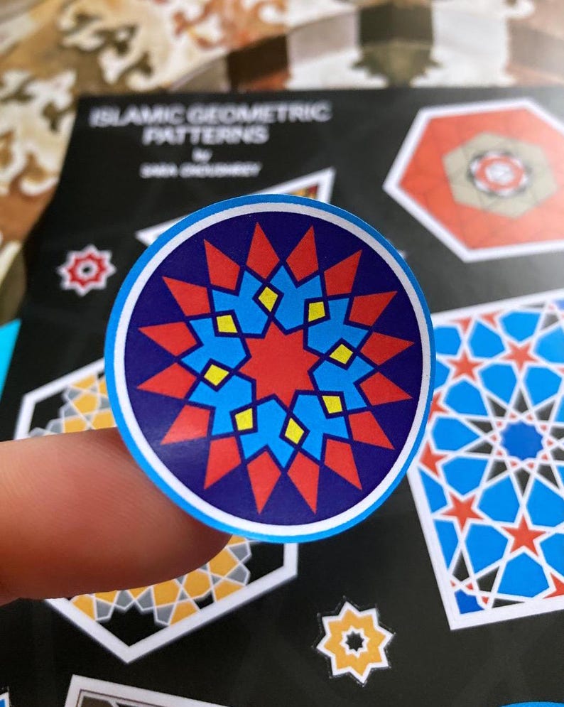 New Stickers! Islamic Geometric Patterns - A6 Sheet of 11 Large and ...