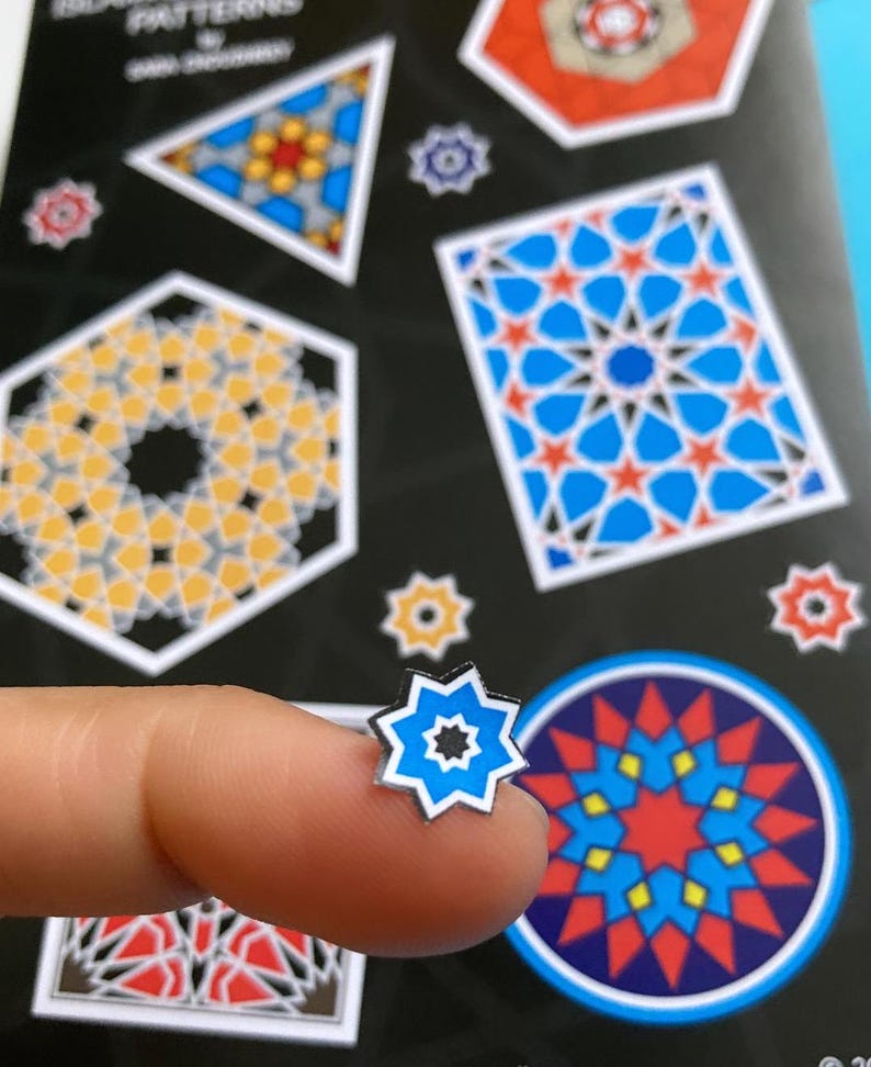 New Stickers! Islamic Geometric Patterns - A6 Sheet of 11 Large and ...