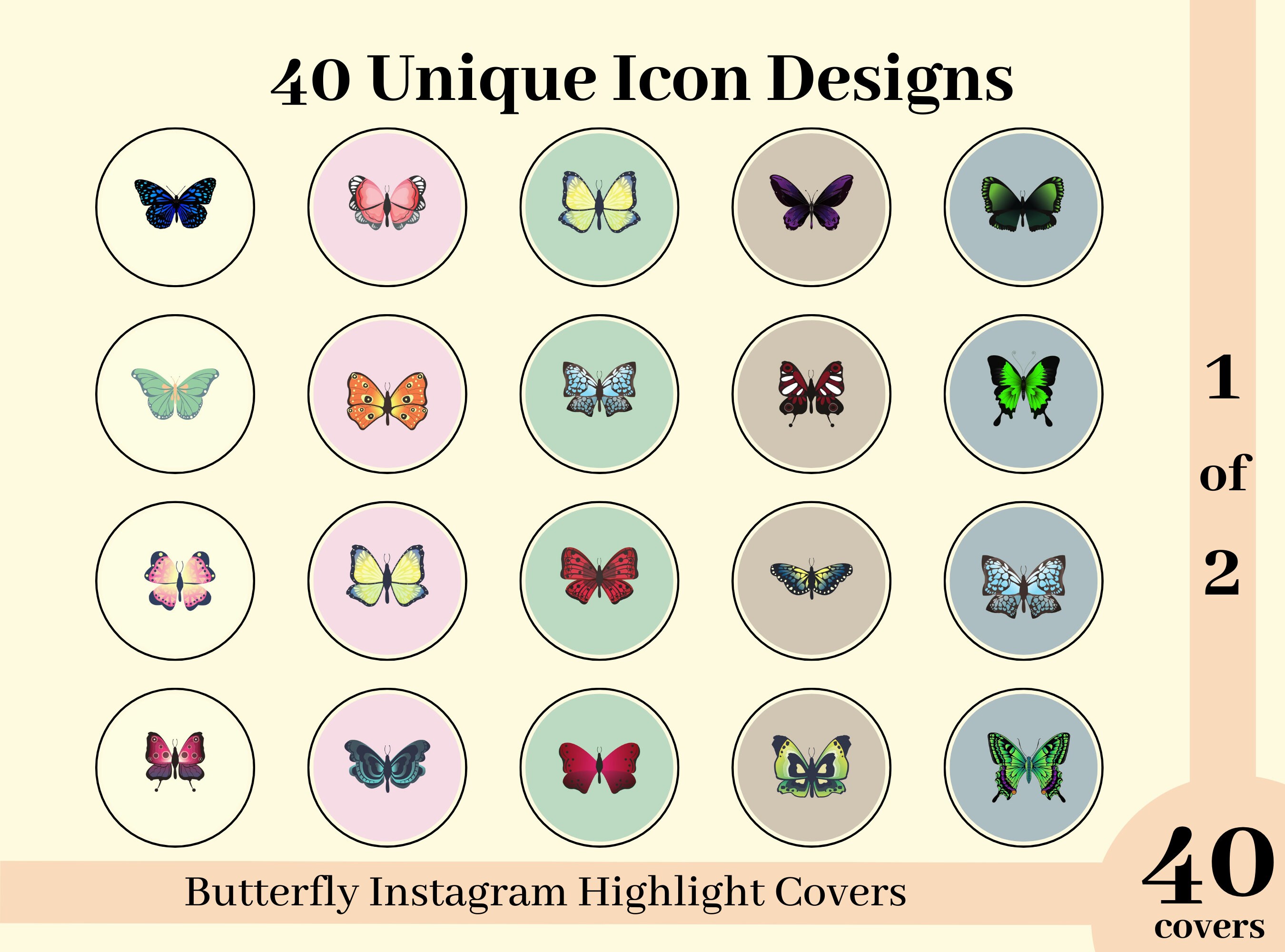 Butterfly Instagram Highlight Covers Illustration Story Highlight ...