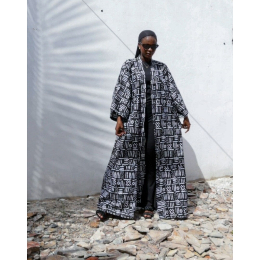 Kimono Robe Oversized Kimono Printed Kimono Long Kimono Robe Red Kimono ...