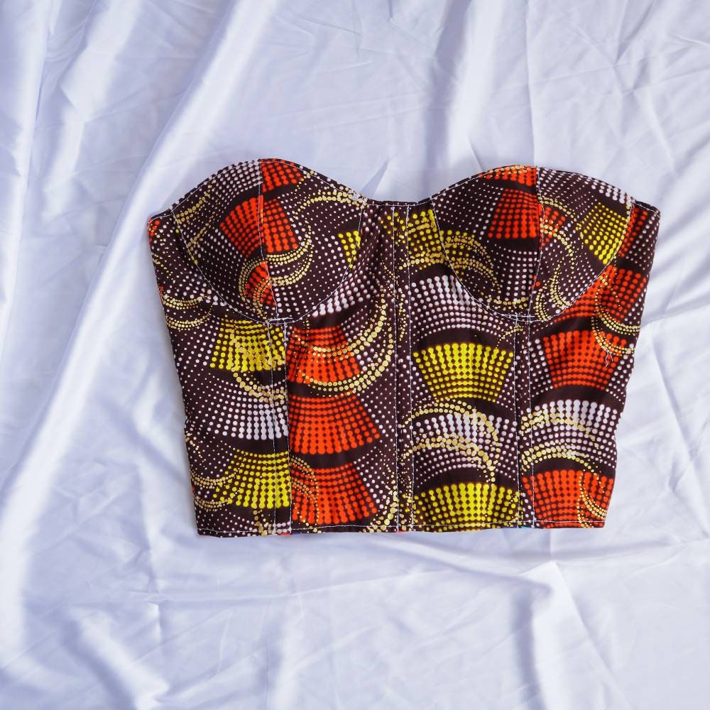 Corset Bustier Bustier ankara Crop Top Reversible Crop - Etsy