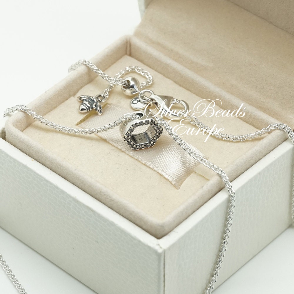Pandora sparkling honeycomb hexagon collier necklace store
