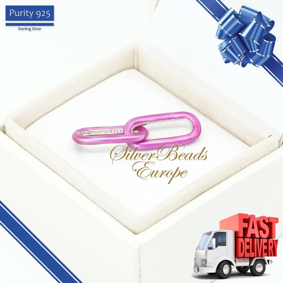 Pandora Shocking Purple Double ME Link Charm NEW 799663C02 - Etsy