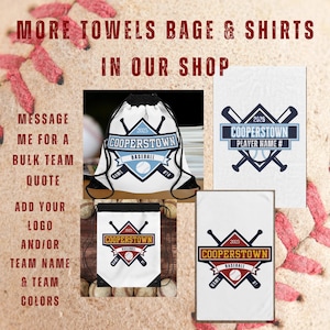 Personalized Cooperstown Baseball Pin Trading Towel Rally Towel for ...
