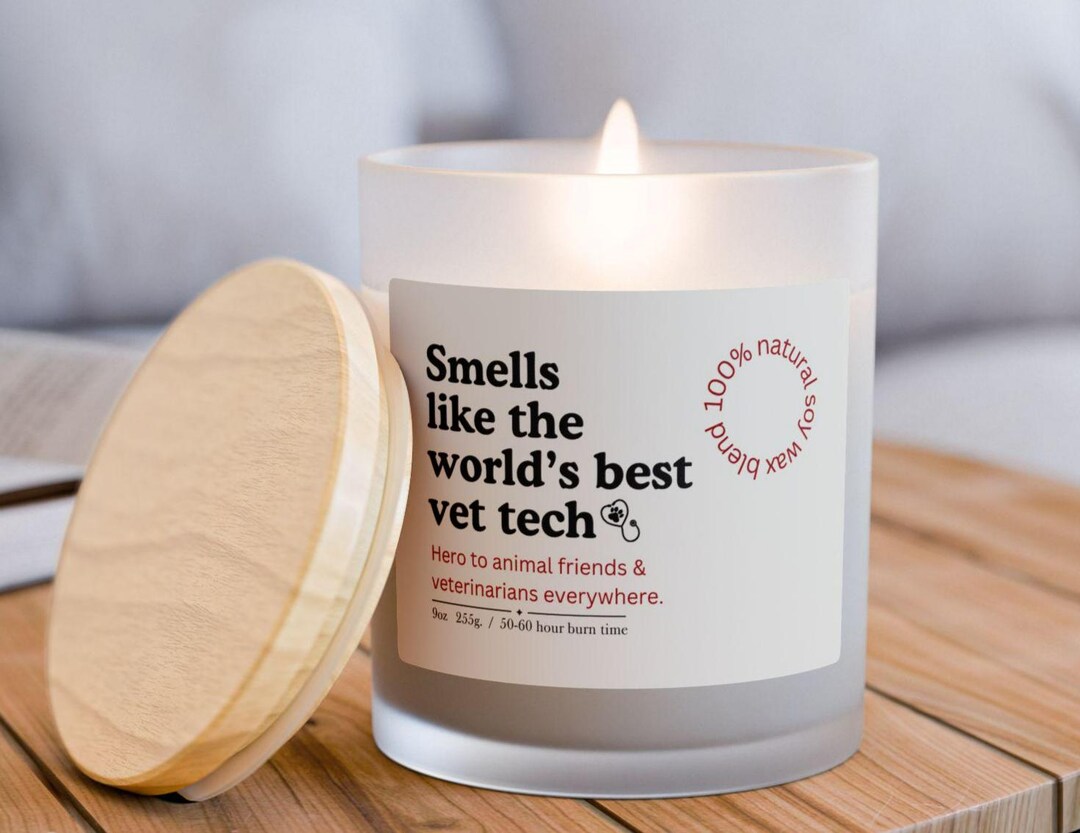Vet Tech Week Gift Worlds Best Vet Tech Appreciation Candle ...