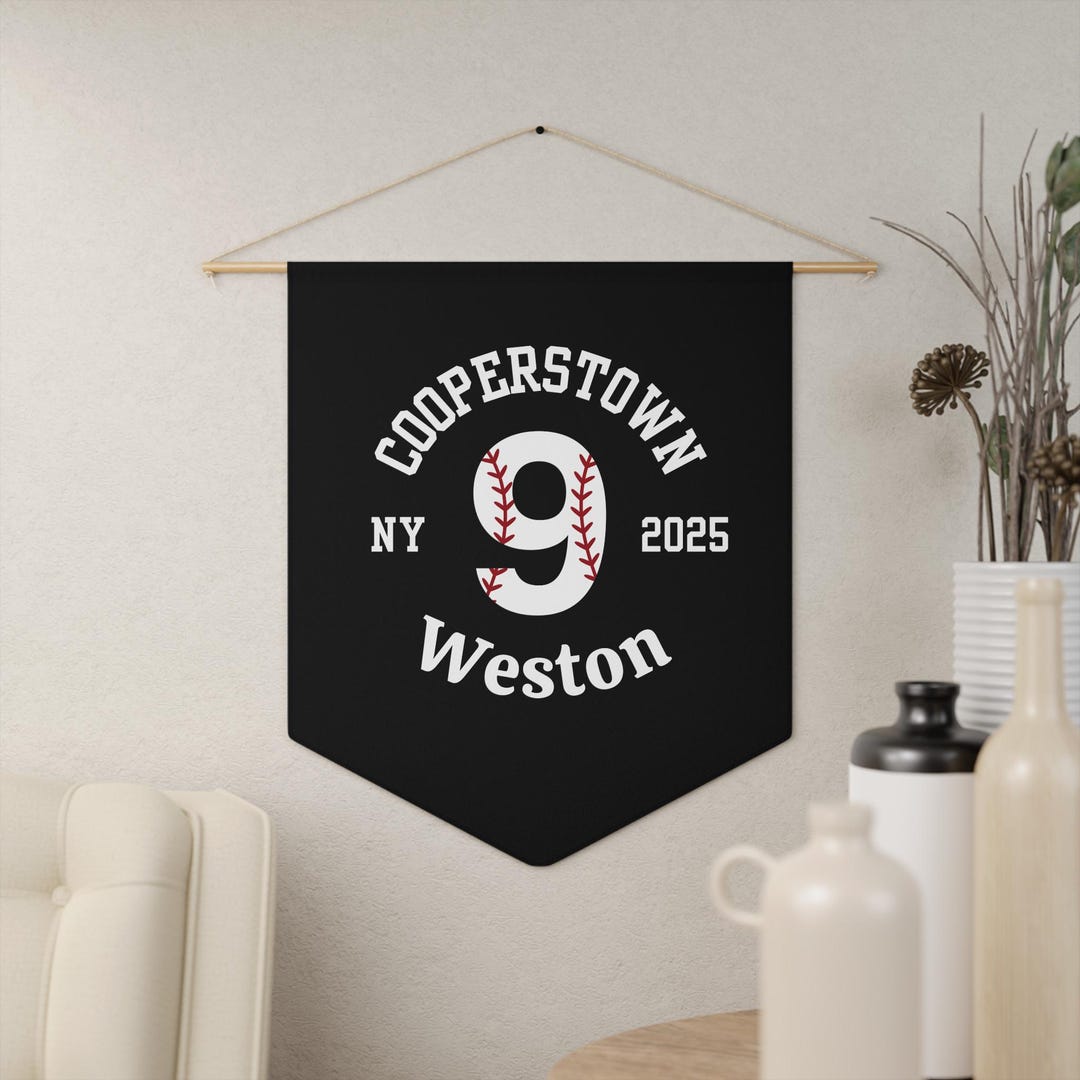 Personalized Pennant Pin Trading Cooperstown Custom Name & Number ...