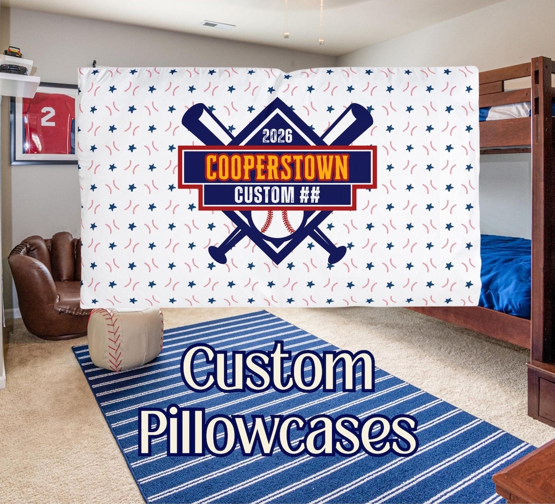 Personalized Cooperstown Baseball Microfiber Pillowcase Pin Trading ...