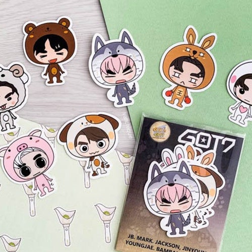 GOT7 Stickers Gotoon Animals Die-cut Weatherproof Stickers - Etsy