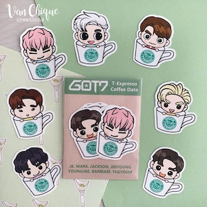 GOT7 Stickers | Gotoon T-expresso Coffee Cups Weatherproof Stickers Set ...
