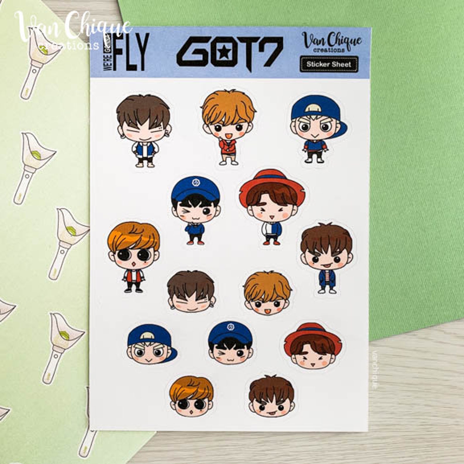GOT7 Stickers GOT7 Gotoon Sticker Sheet Girls Girls Girls - Etsy