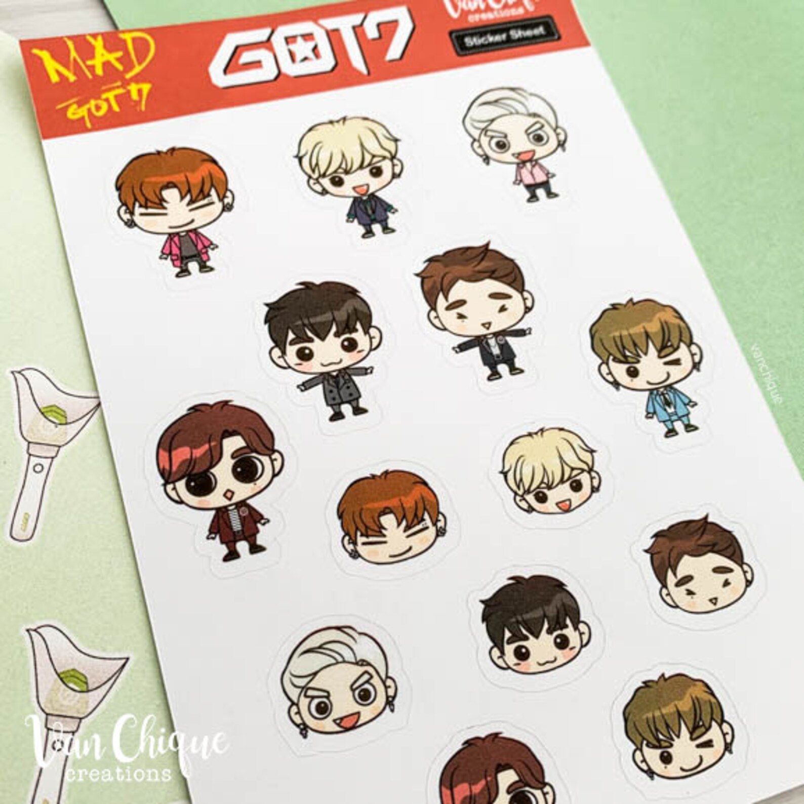 GOT7 Stickers GOT7 Gotoon Sticker Sheet Girls Girls Girls - Etsy