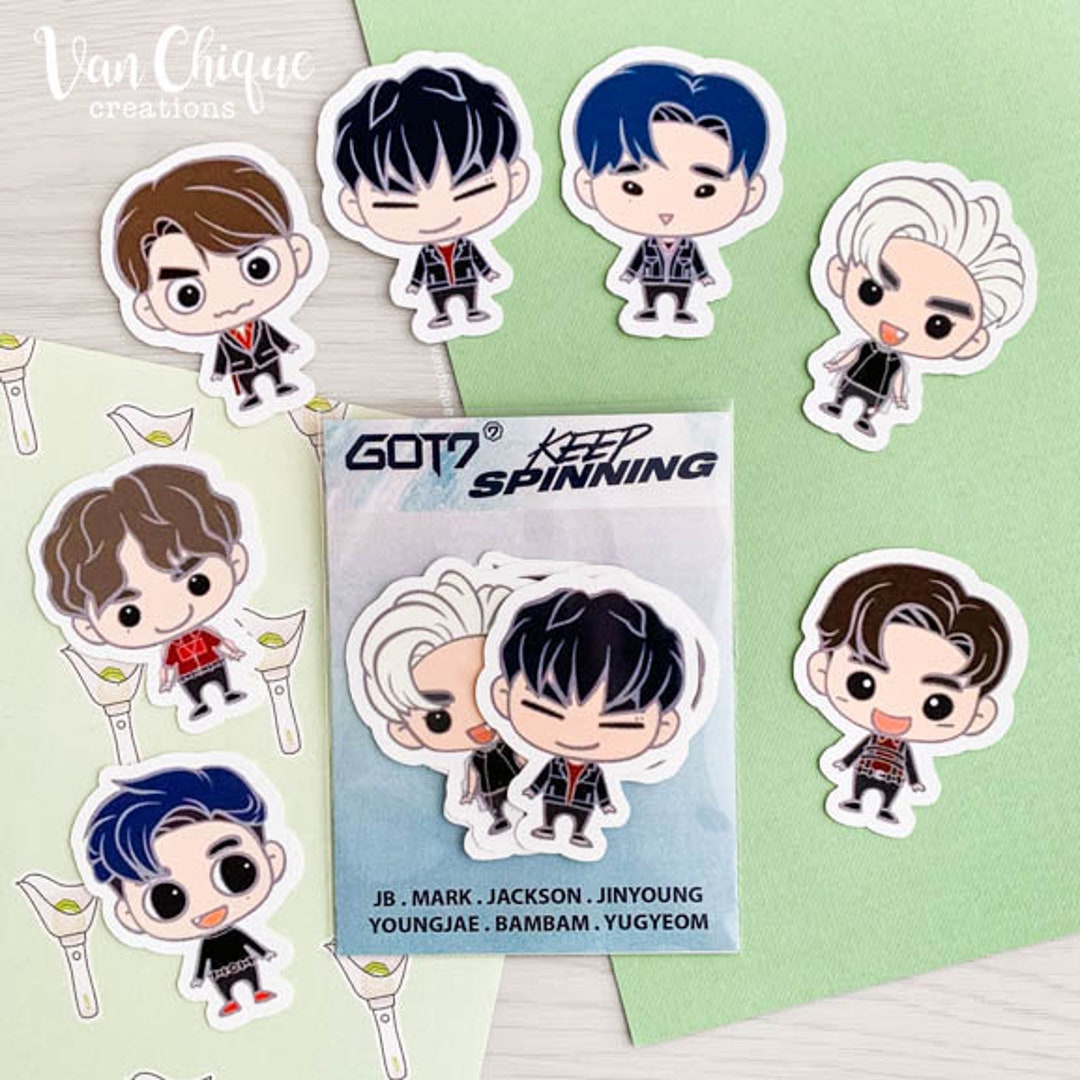GOT7 Stickers Gotoon Keep Spinning/spinning Top Die-cut Weatherproof ...
