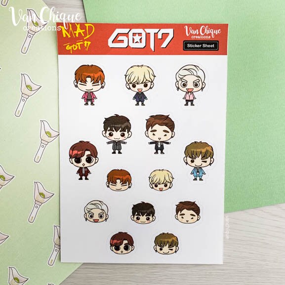 GOT7 Stickers GOT7 Gotoon Sticker Sheet Girls Girls Girls | Etsy