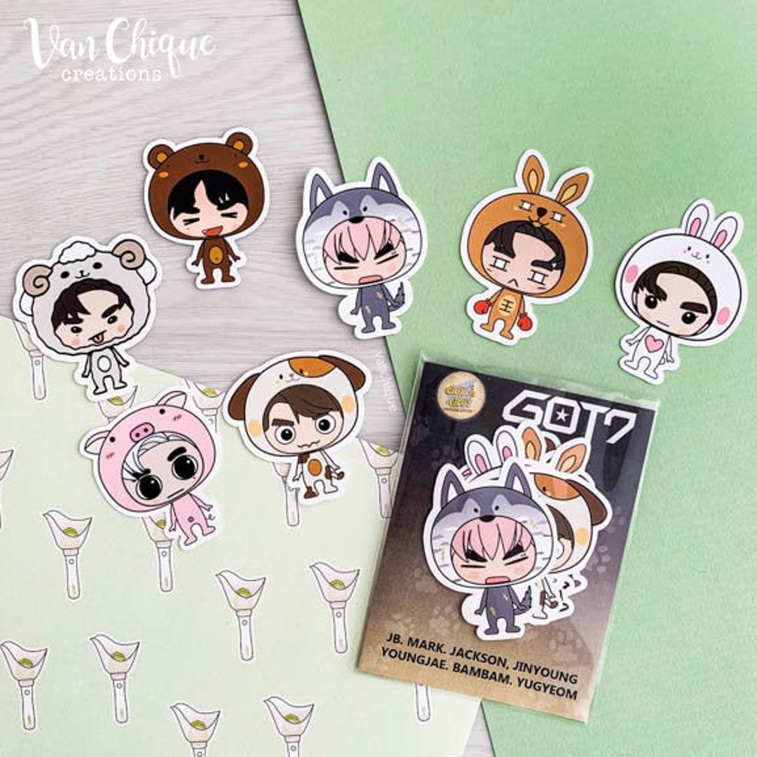 GOT7 Stickers | Gotoon Animals Die-cut Weatherproof Stickers Set/pack ...