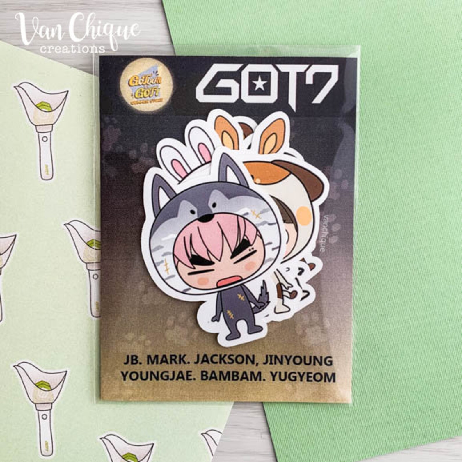 GOT7 Stickers Gotoon Animals Die-cut Weatherproof Stickers - Etsy