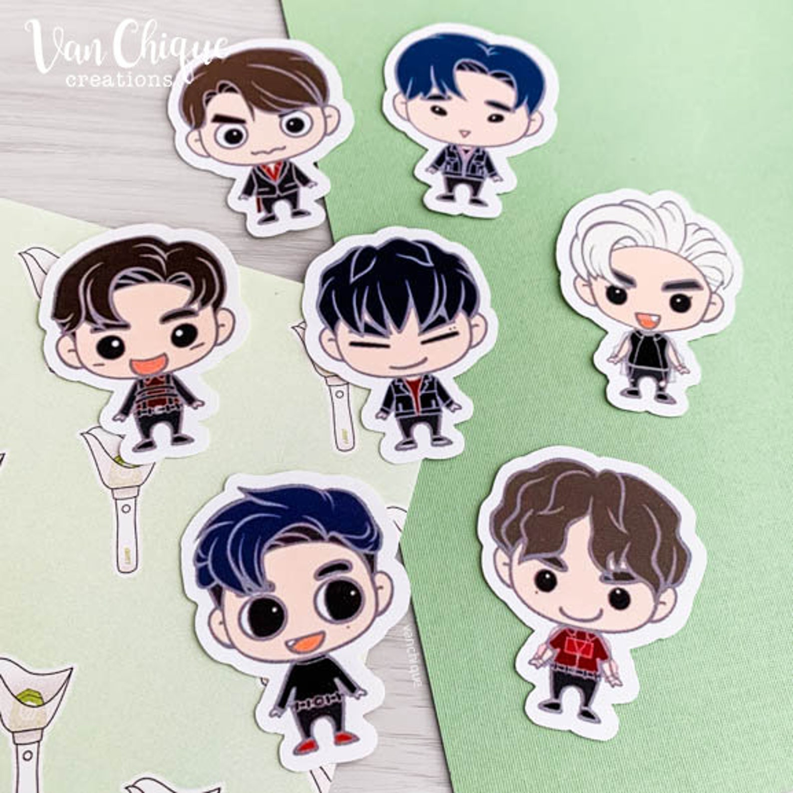 GOT7 Stickers Gotoon Keep Spinning/spinning Top Die-cut - Etsy