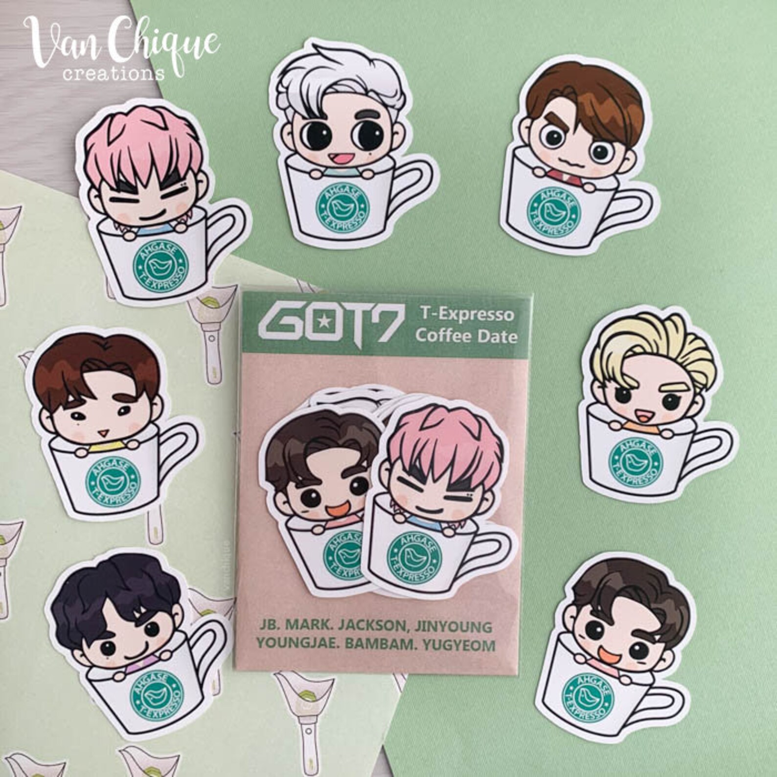 GOT7 Stickers Gotoon T-expresso Coffee Cups Weatherproof | Etsy