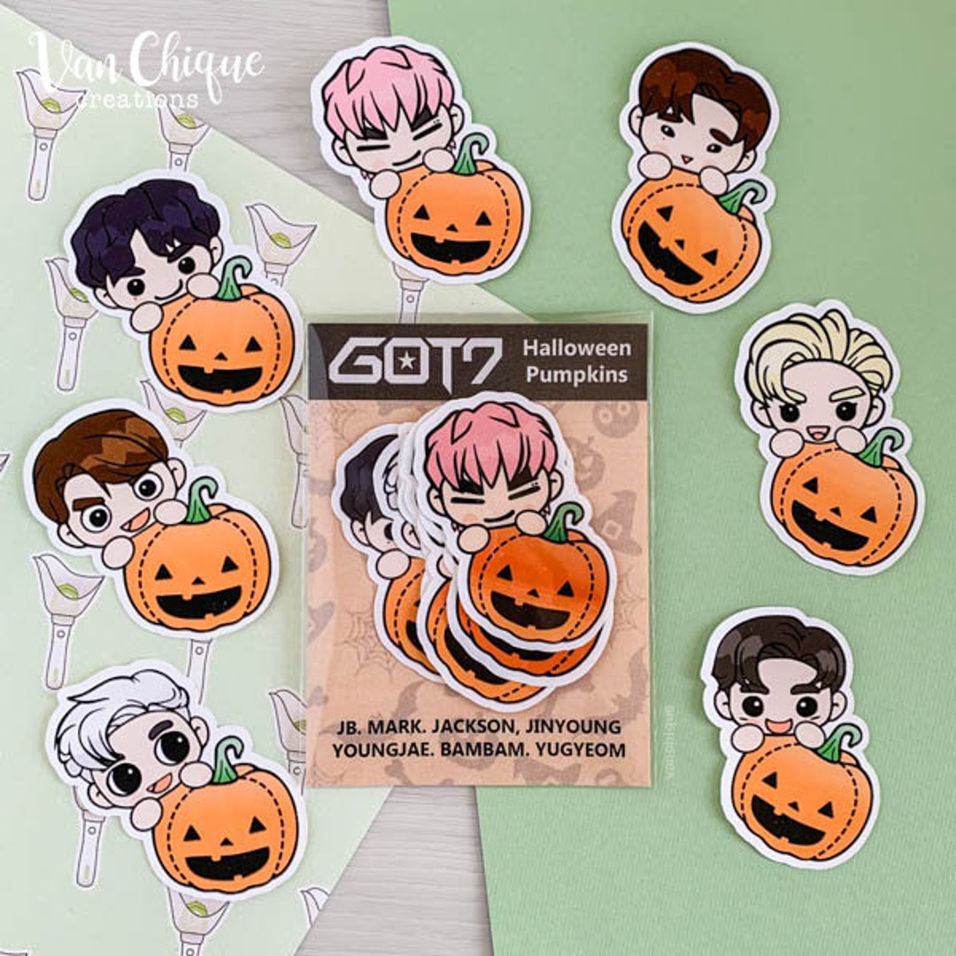 GOT7 Stickers Gotoon Pumpkins Weatherproof Stickers Set/pack - Etsy