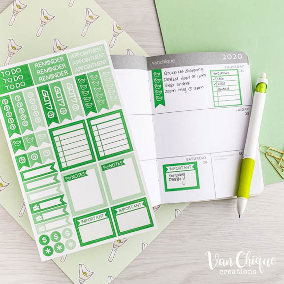 GOT7 Planner Sticker Sheet - Journal/bullet Journal/stationary/stickers ...