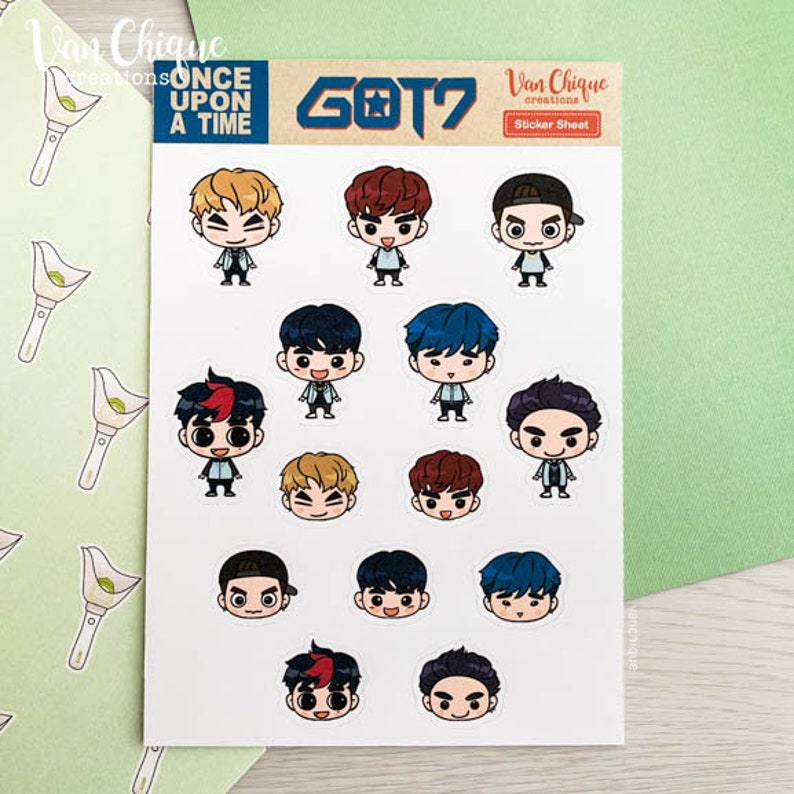GOT7 Stickers GOT7 Gotoon Sticker Sheet Girls Girls Girls | Etsy