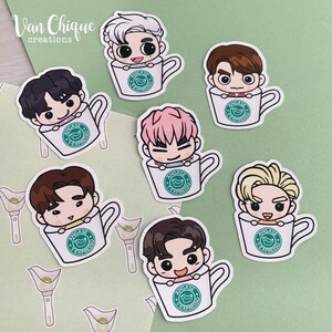 GOT7 Stickers | Gotoon T-expresso Coffee Cups Weatherproof Stickers Set ...