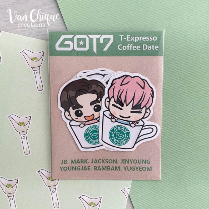 GOT7 Stickers Gotoon T-expresso Coffee Cups Weatherproof | Etsy