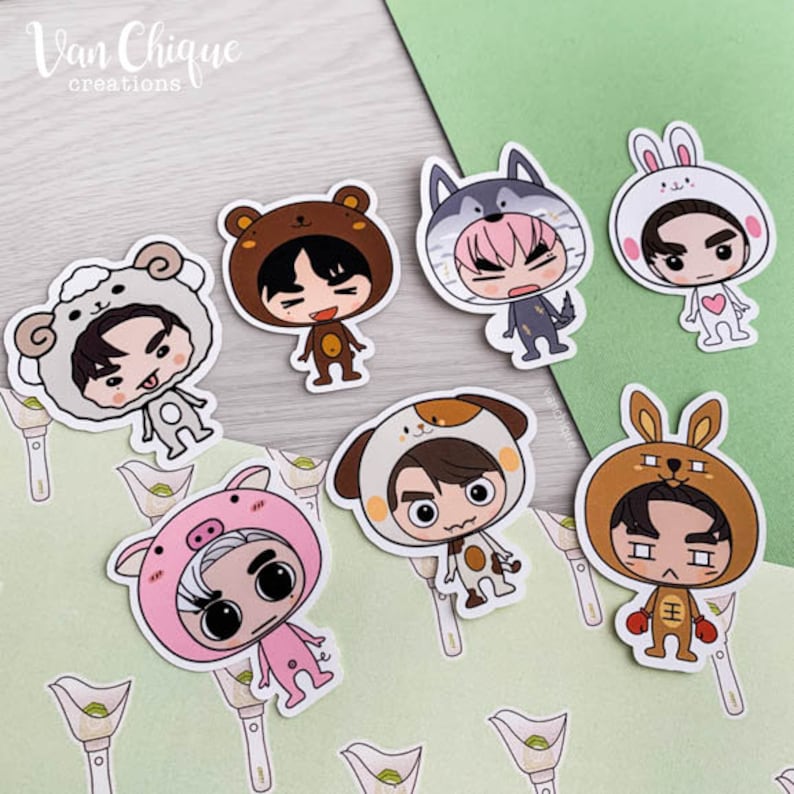 GOT7 Stickers Gotoon Animals Die-cut Weatherproof Stickers - Etsy