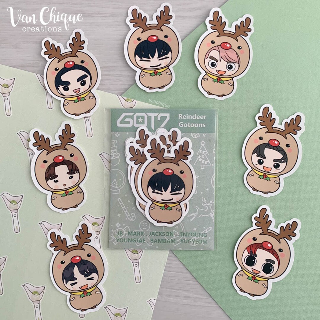 GOT7 Stickers | Reindeer Gotoon Weatherproof Sticker Set/pack - IGOT7 ...