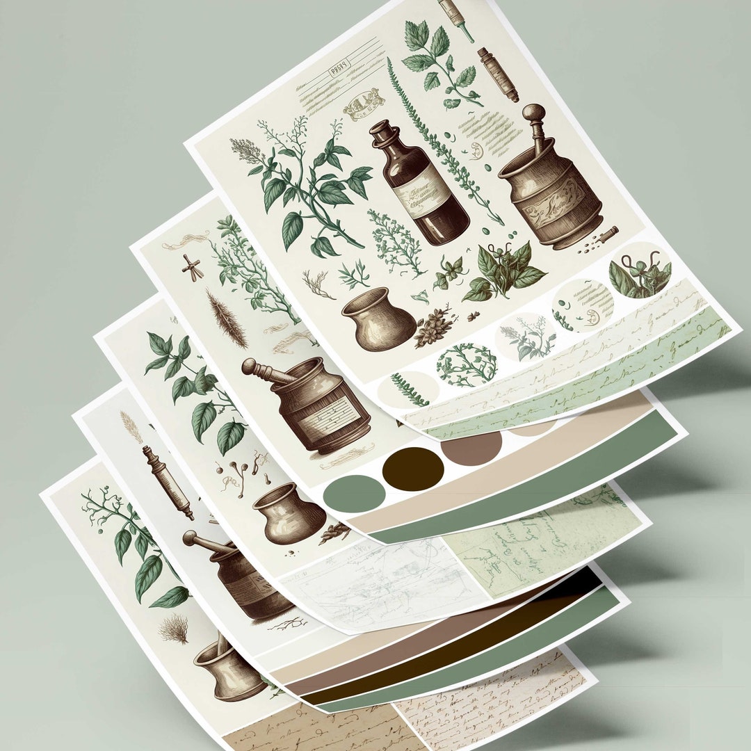 Vintage Pharmacy Printable Scrapbooking & Journaling Bundle - Etsy
