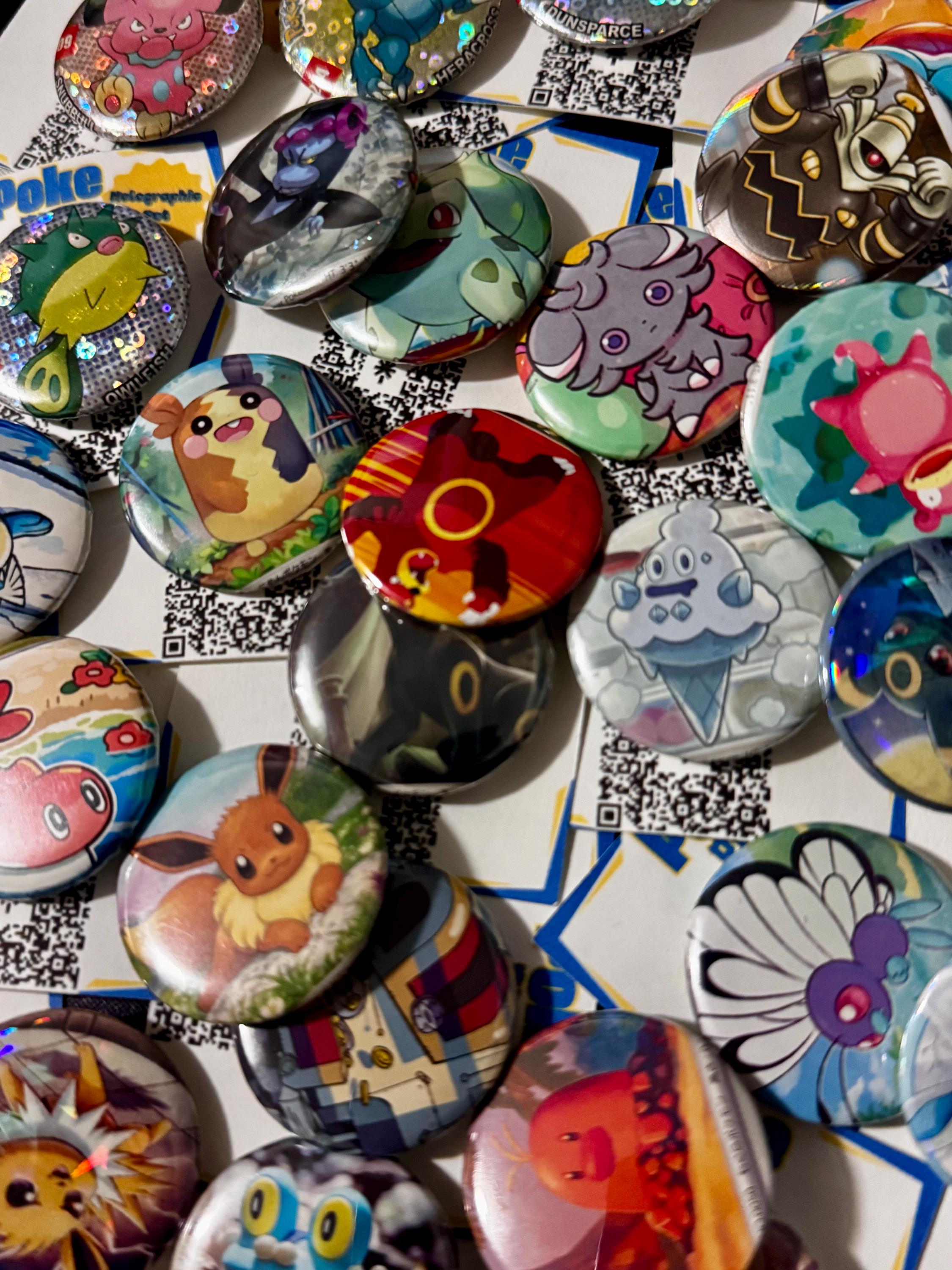Poké Button Badges Mystery Bundle / 5 or 10 Pins /choose Specific Type ...
