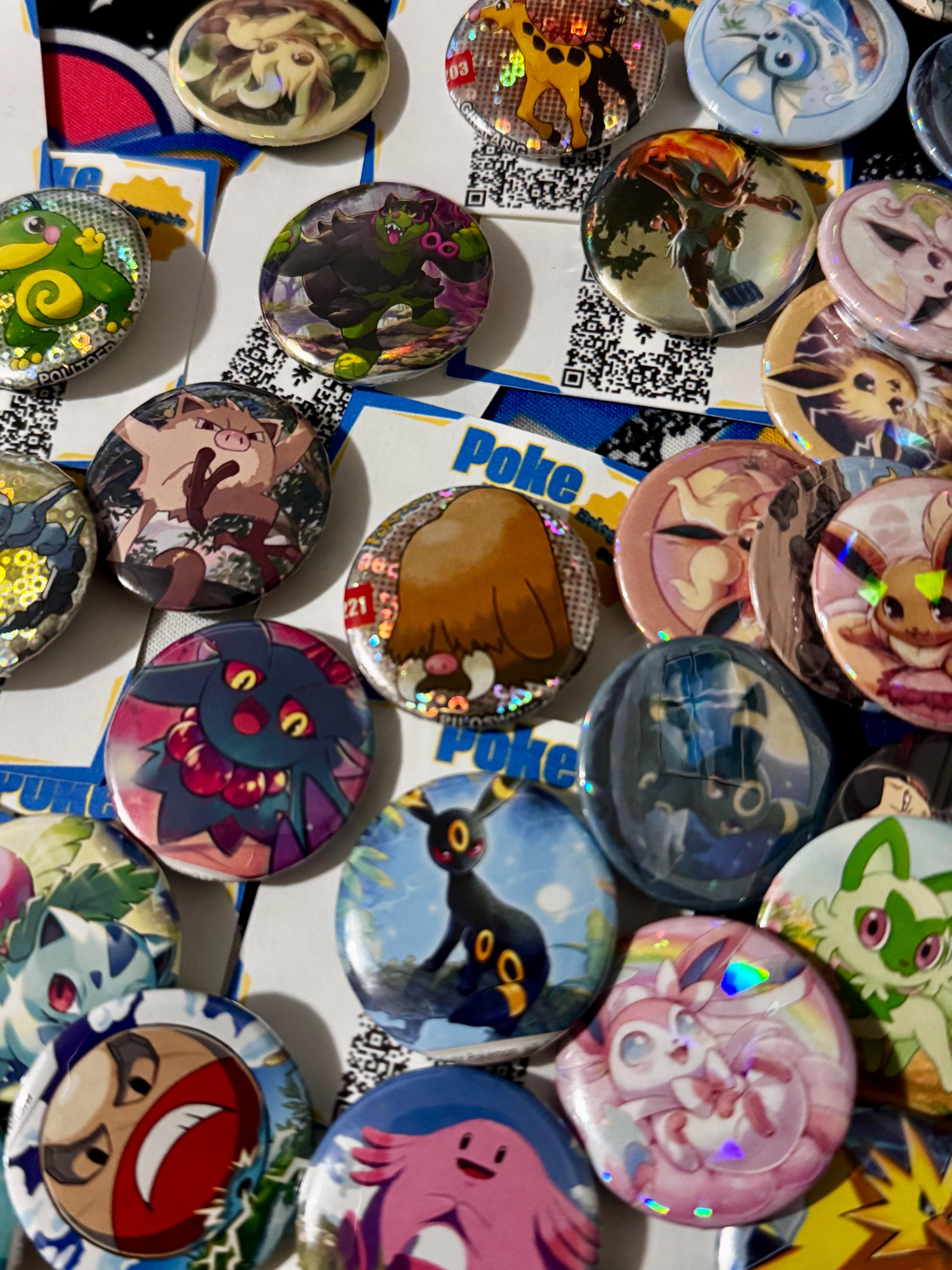 Poké Button Badges Mystery Bundle / 5 or 10 Pins /choose Specific Type ...