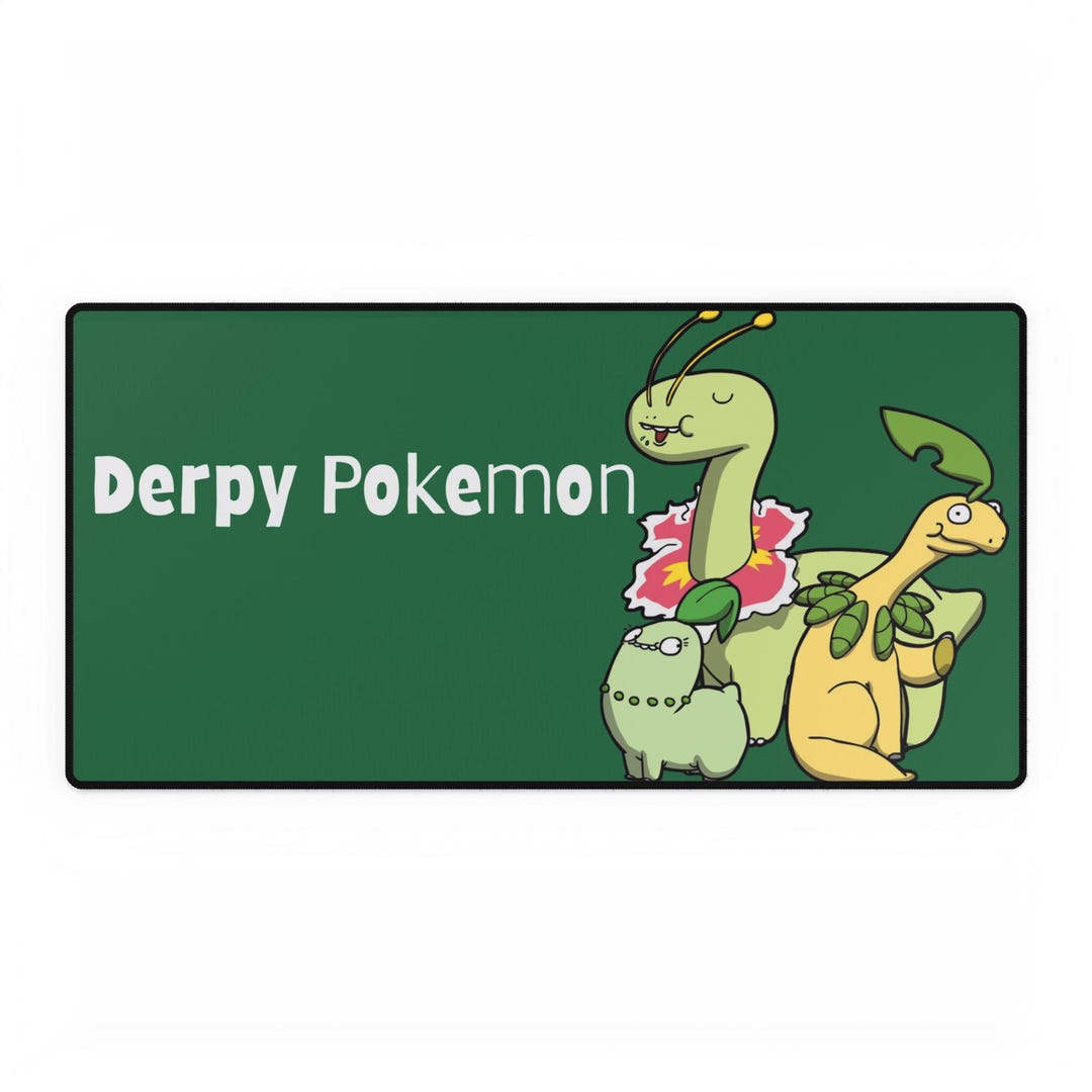 Derpy Grass Type Magna Squad Desk Mat - Cute Desk Pad for Work & Study ...