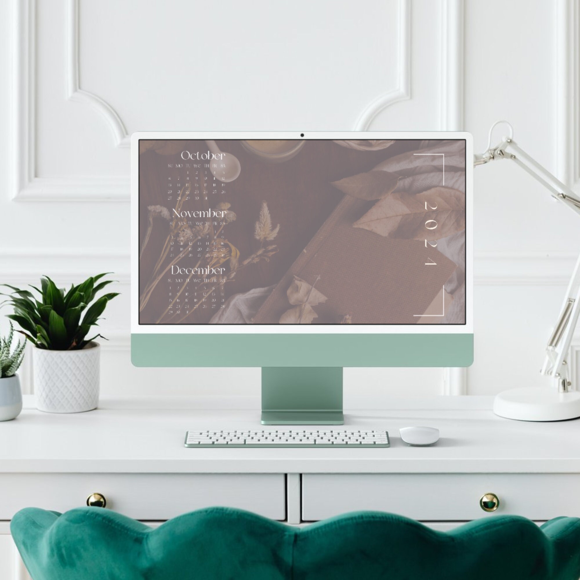 Beautiful, Cozy Feel Tri-monthly Calendar Wallpaper Set. May 2024 April ...