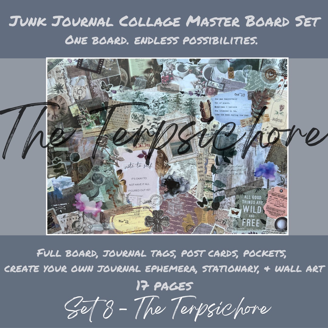Set 8 of 9. Unique Printable Collage Master Board Ephemera Set ...