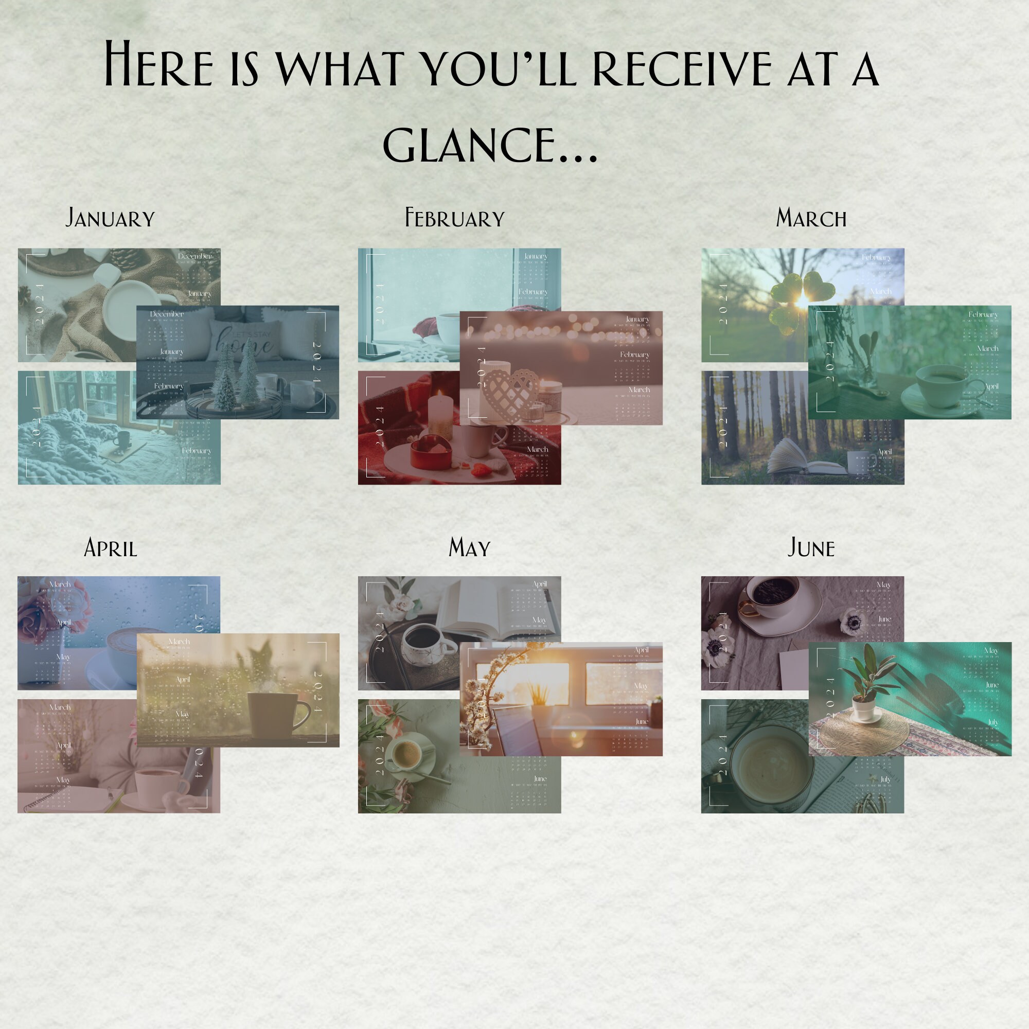 Beautiful, Cozy Feel Tri-monthly Calendar Wallpaper Set. May 2024 ...