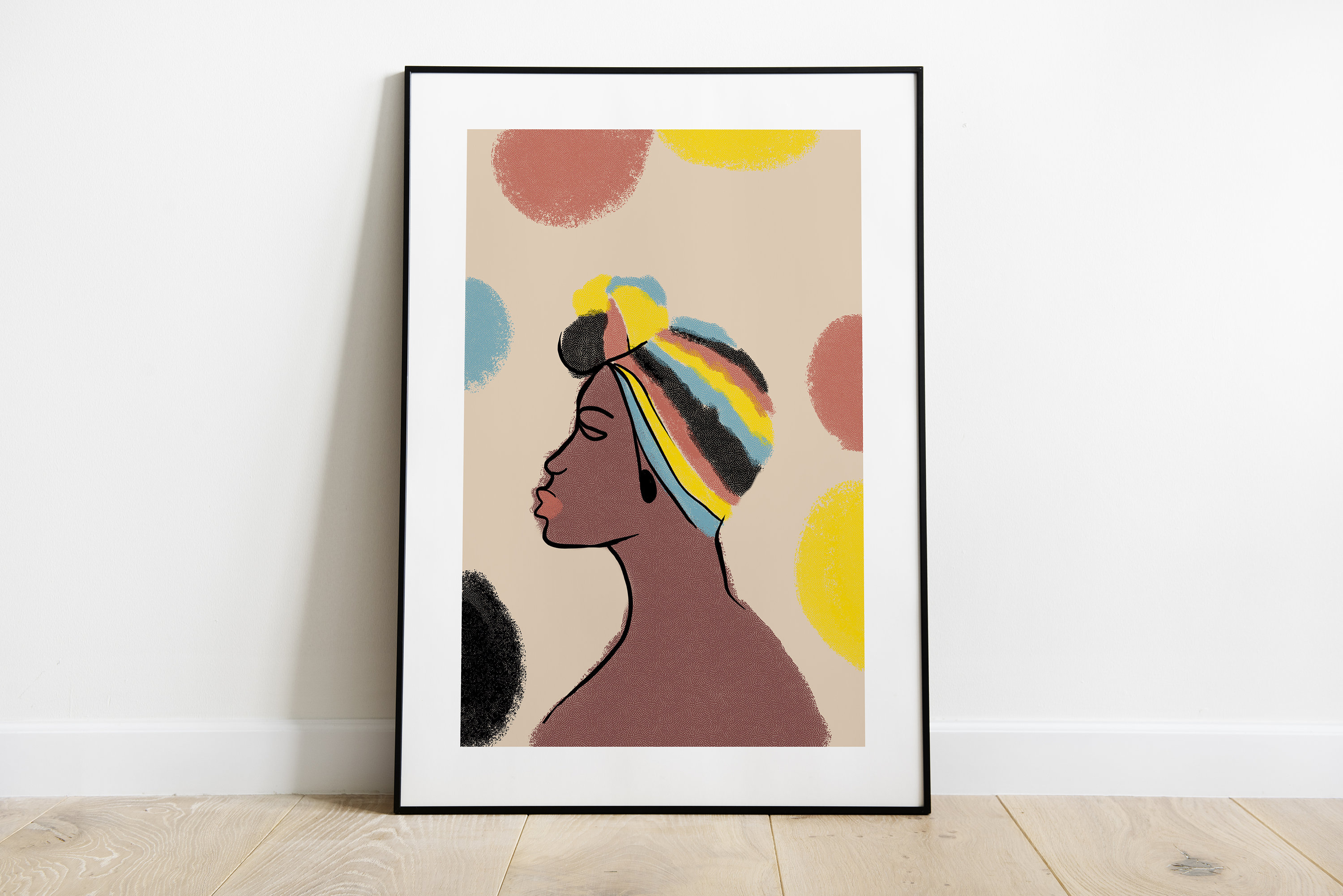 Art Print African Line Art Design Wall Art Minimalistic Wallpaper ...