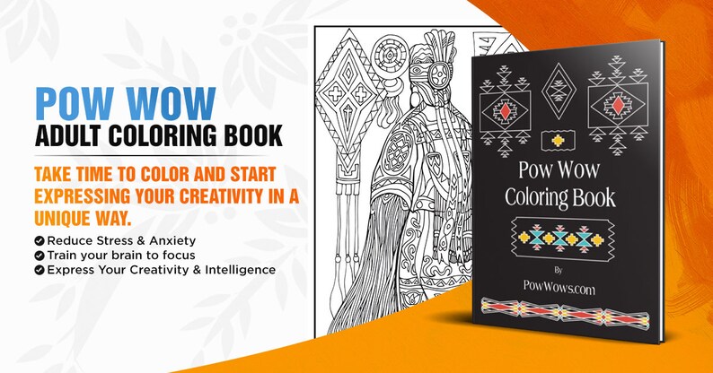 Pow Wow Adult Coloring Book - Etsy