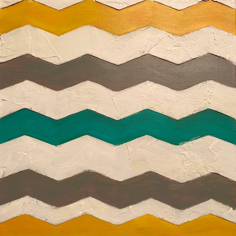Chevron Painting - Etsy