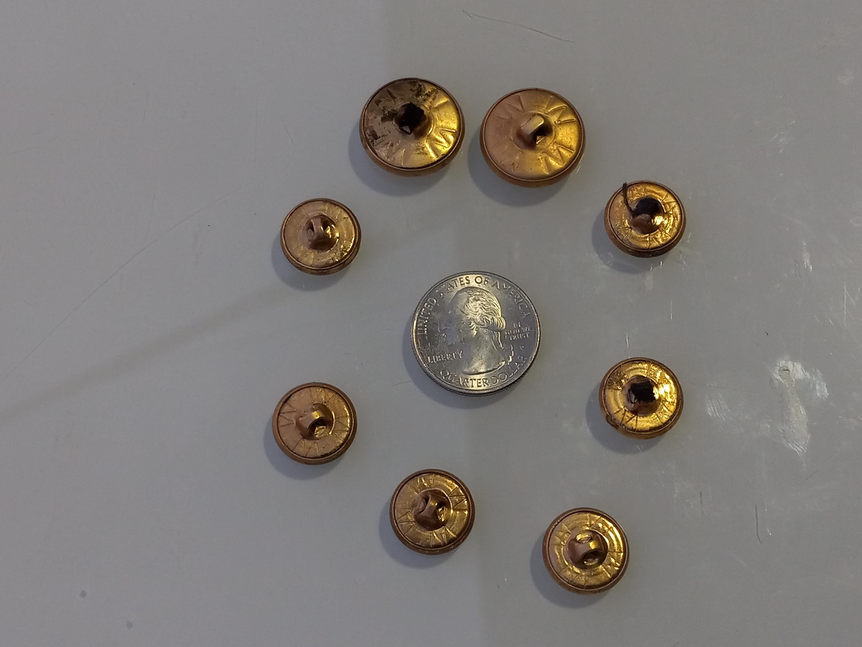 Brooks Brothers Castle Gate Gold Tone Metal Replacement Buttons ...
