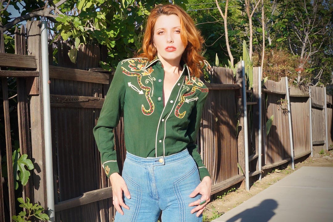 RARE 1940s California Ranchwear Western Shirt / 40s Wool California ...