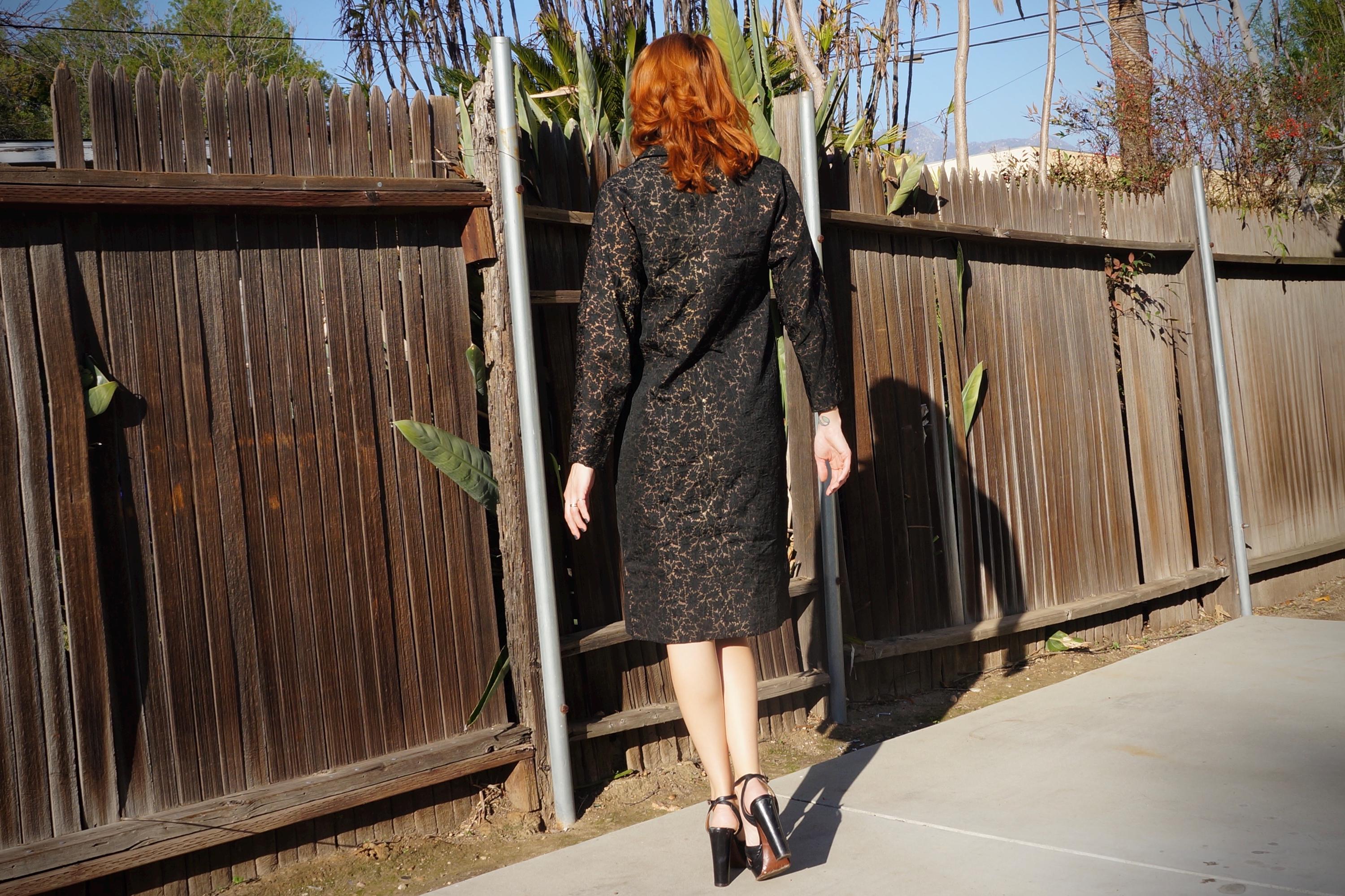 1960s Black and Gold Brocade Coat / 60s Carpet Coat / 1960s Gold Coat ...