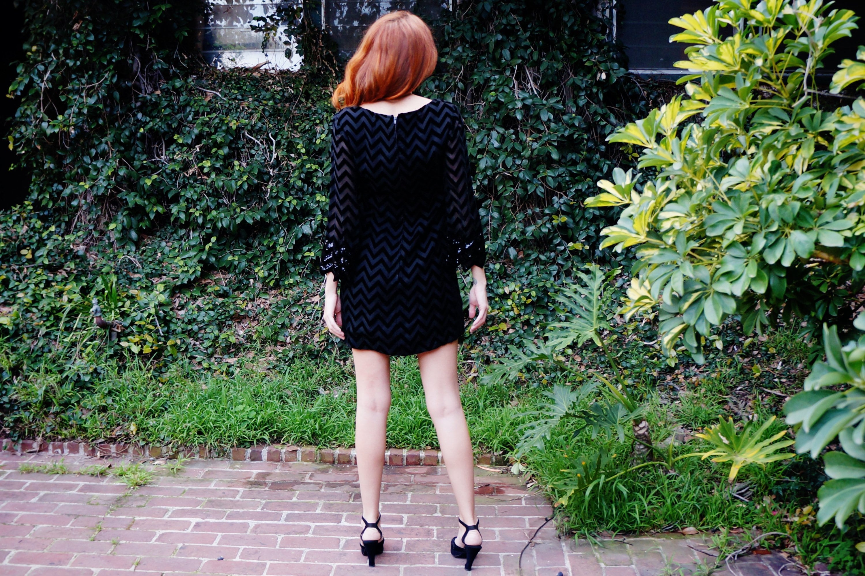 1970s Black Micro Mini Dress With Sequined Bell Sleeves / 1970s Black ...