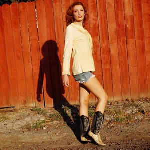 1970s Char Fringe Buckskin Shirt / Char Suede Top / Women’s Suede ...