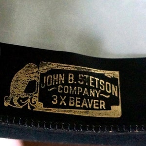1960s Stetson Black Cowboy Hat / Stetson 3X Beaver Cowboy Hat / Black ...
