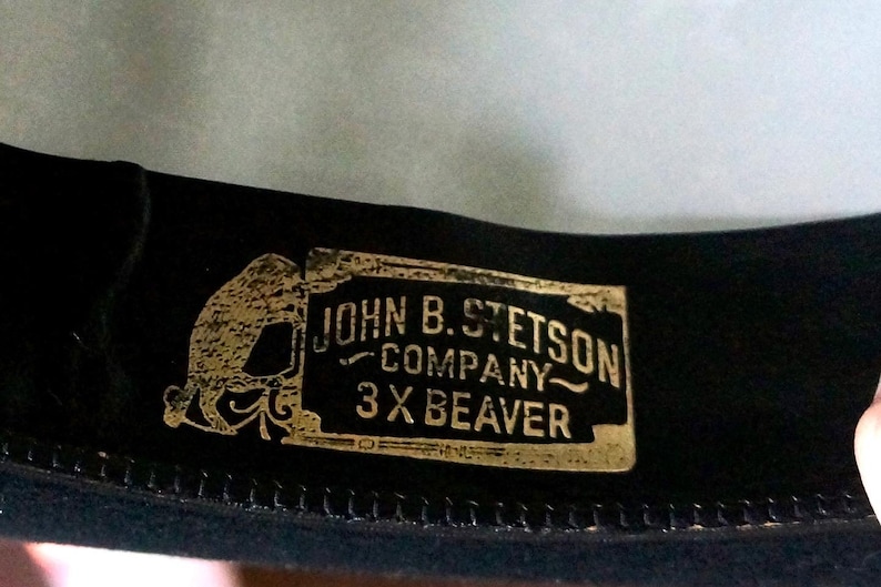 1960s Stetson Black Cowboy Hat / Stetson 3X Beaver Cowboy Hat / Black ...