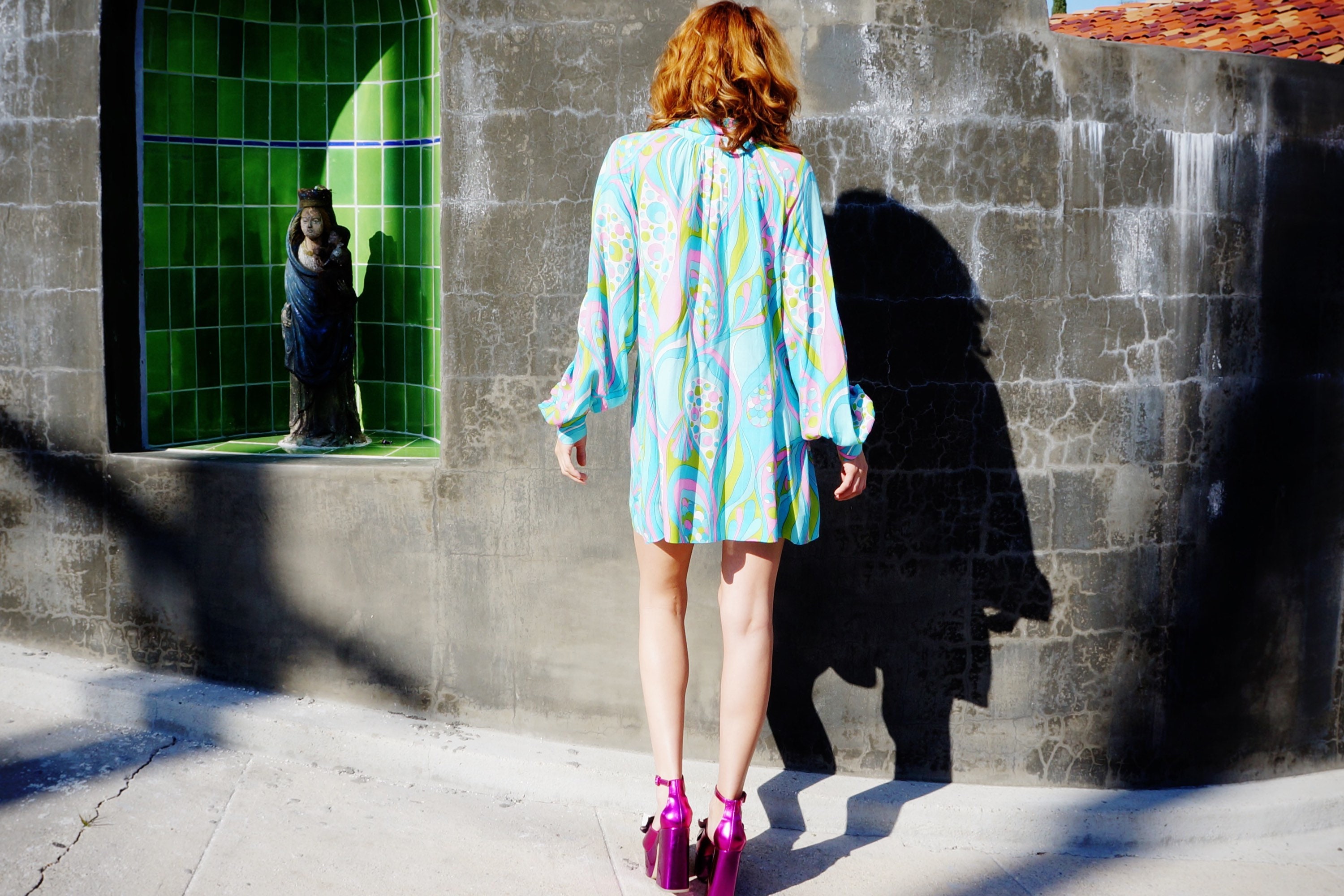 1960s Novelty Print Micro Mini Dress / 1960s Psychedelic Mini Dress ...