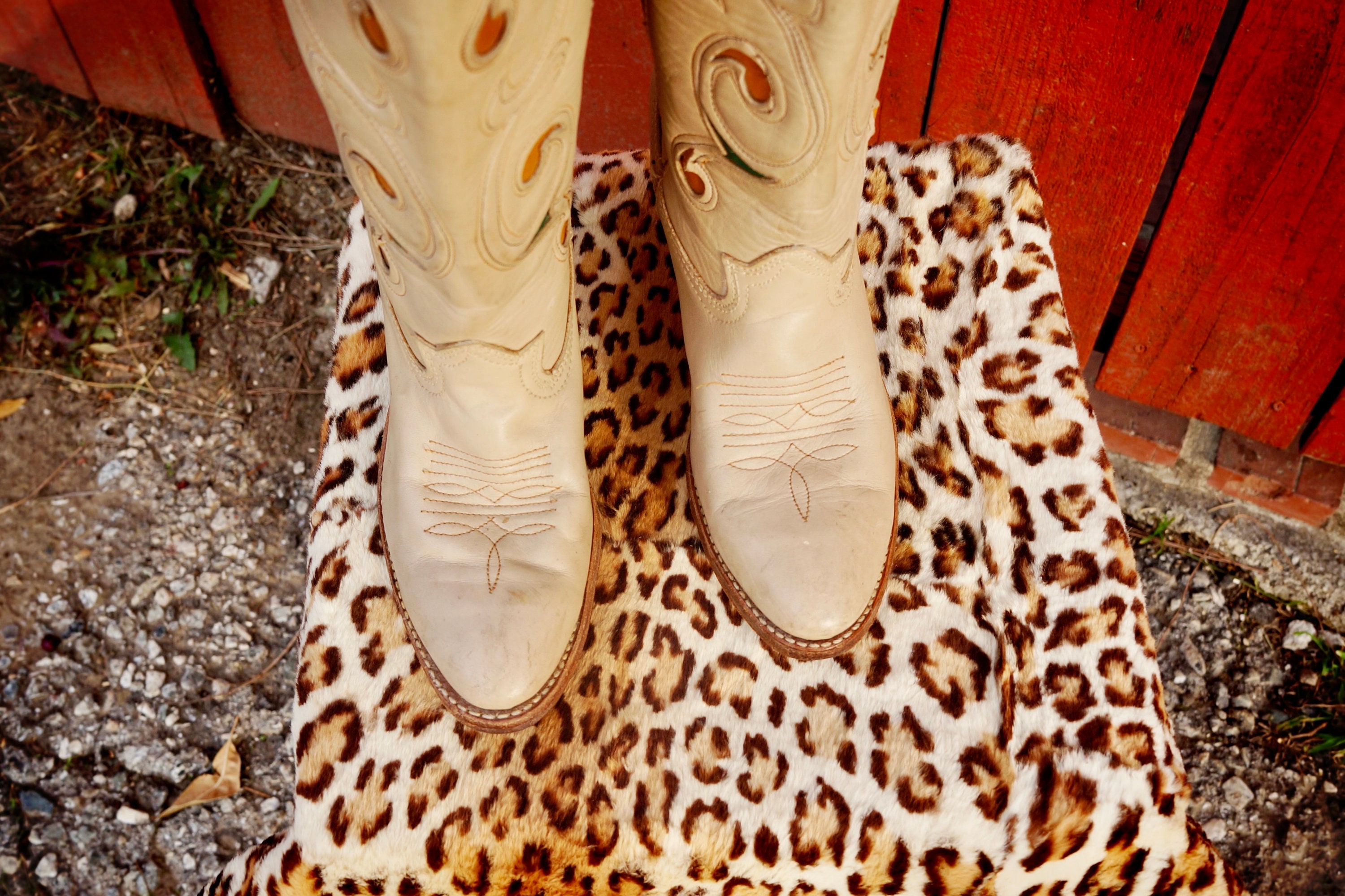 1970s Ariat Green Inlay Cowboy Boots Size 6 M / 1970s Womens Cowboy ...