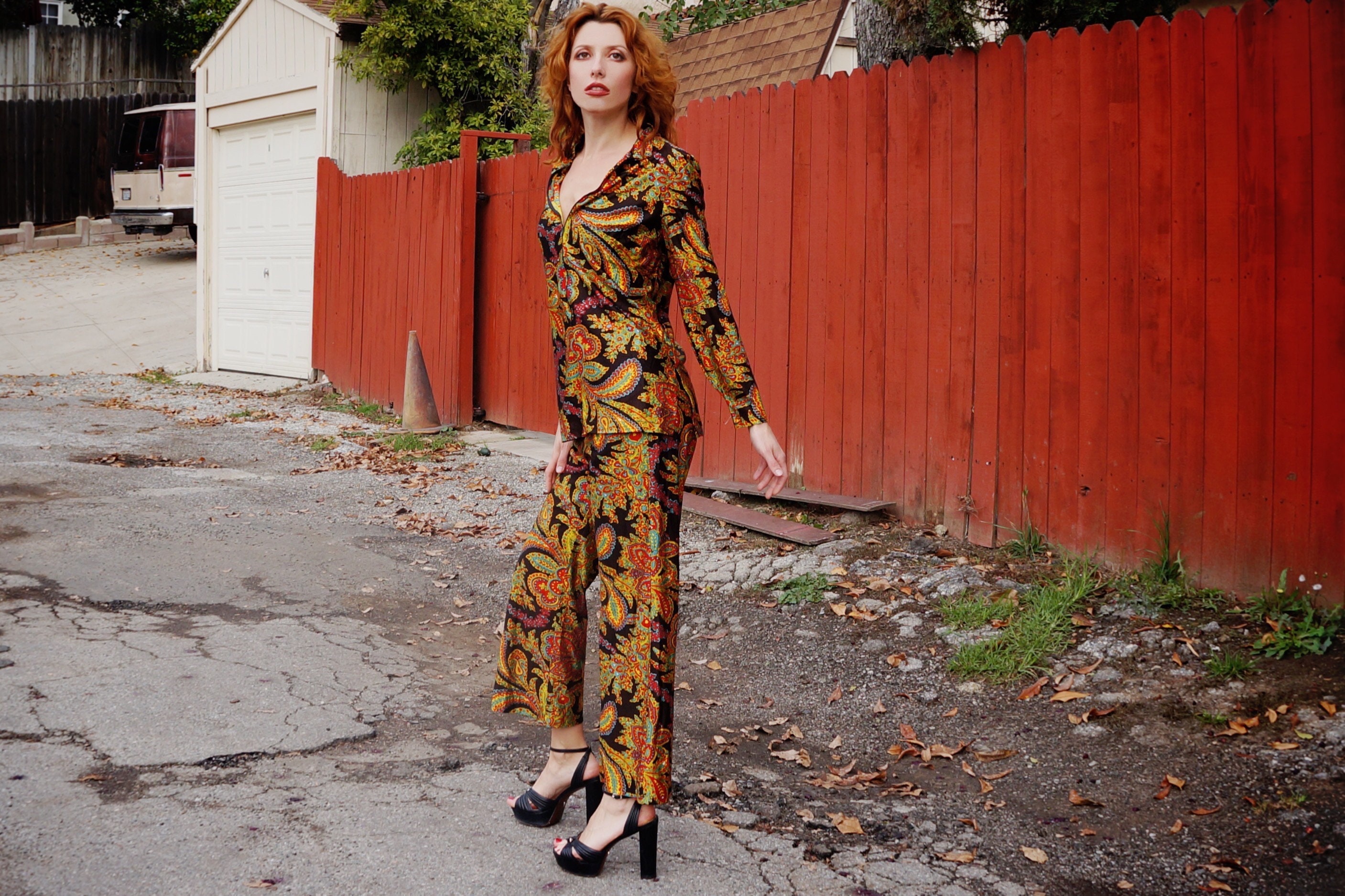 1960s Paisley Leisure Suit / 1960s Novelty Print Co-ord / 1960s Groovy Pant Set - Etsy